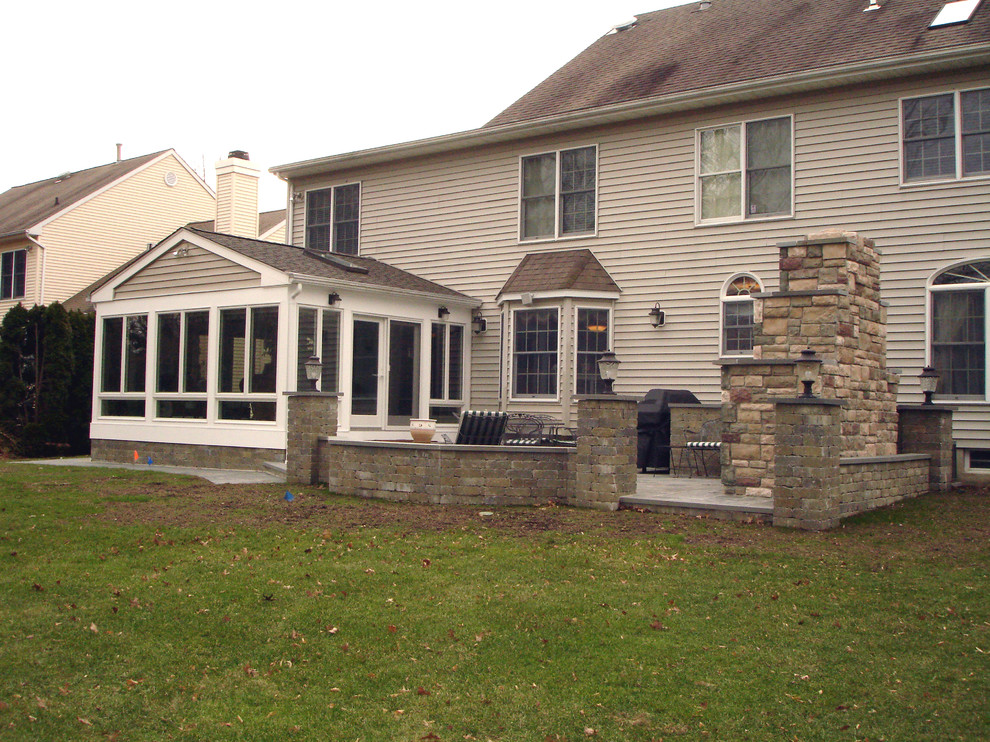 Sunroom and Bluestone Patio in Monmouth County - Traditional - Patio ...