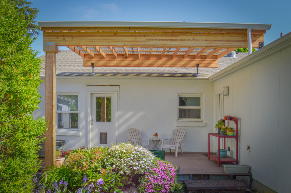 Suntuf Courtyard Patio Cover with SkyLift Roof Risers - Patio ...