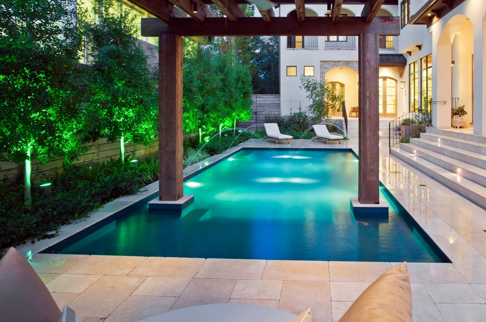 Swimming Pool and Landscape Design Bellaire - Mediterranean - Pool ...