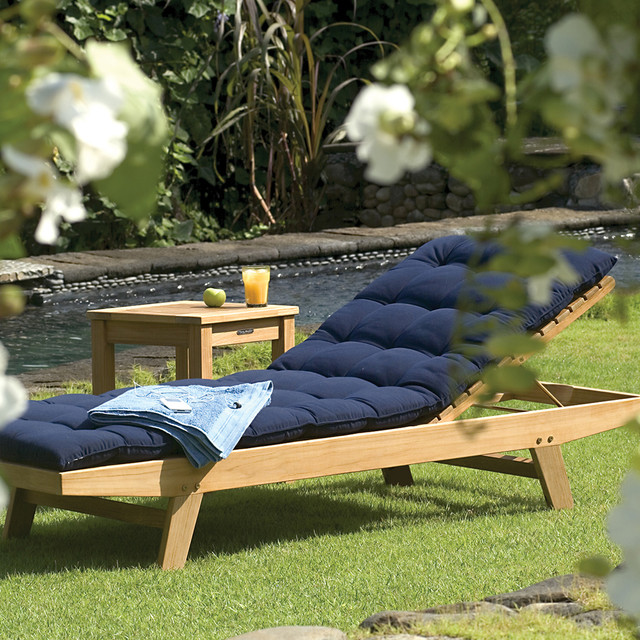 Teak Chaise Lounge (Wing Point Lounger) - Traditional - Patio - Seattle ...