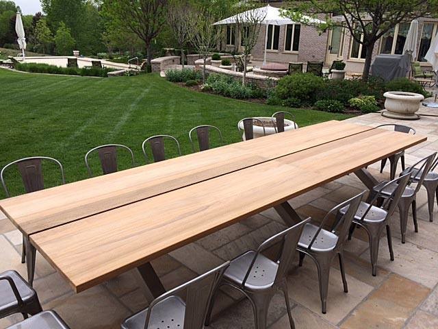 Teak Patio Dining Table - Modern - Patio - Denver - by Where Wood Meets ...