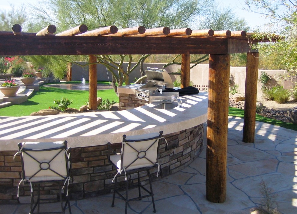 The Boulders--Built in BBQ - Traditional - Patio - Phoenix - by Merit ...