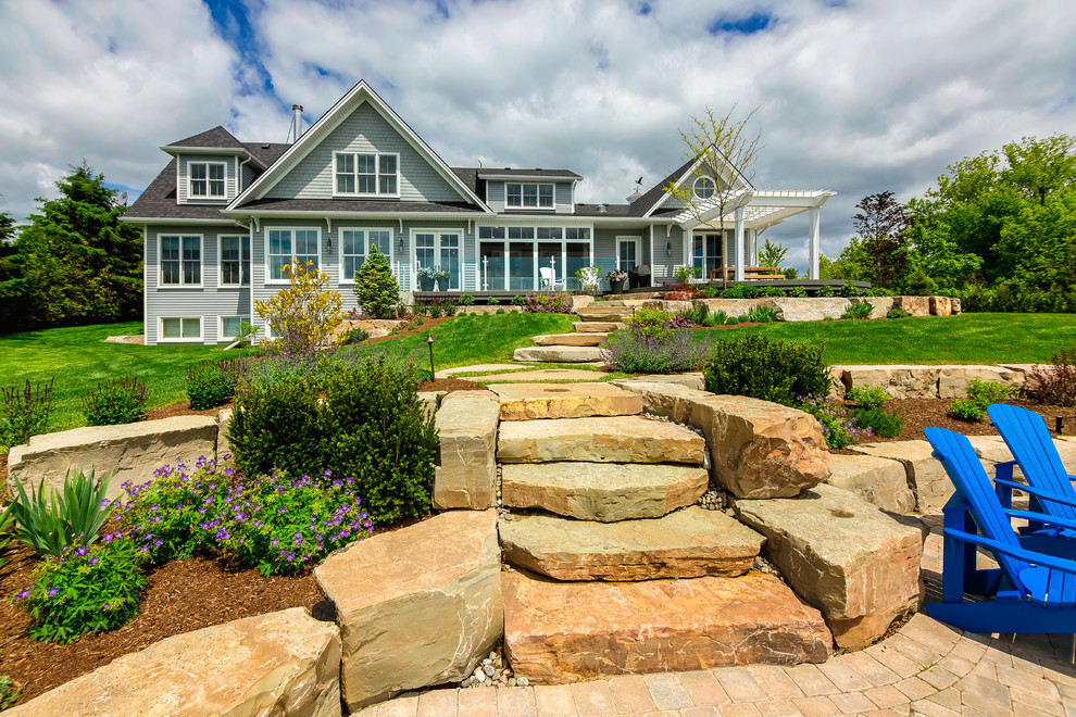 The Heron Gate - Stone Walkway - Beach Style - Patio - Toronto - by ...