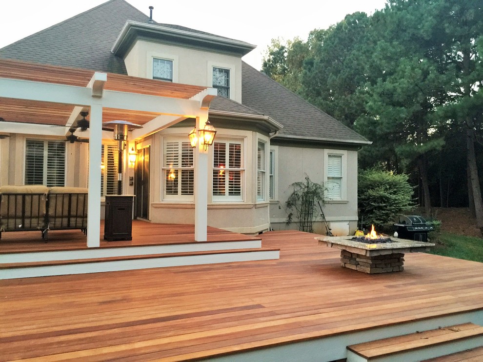 "The Peninsula" Custom Teak Deck, Pergolas, Outdoor Kitchen & Firepit ...