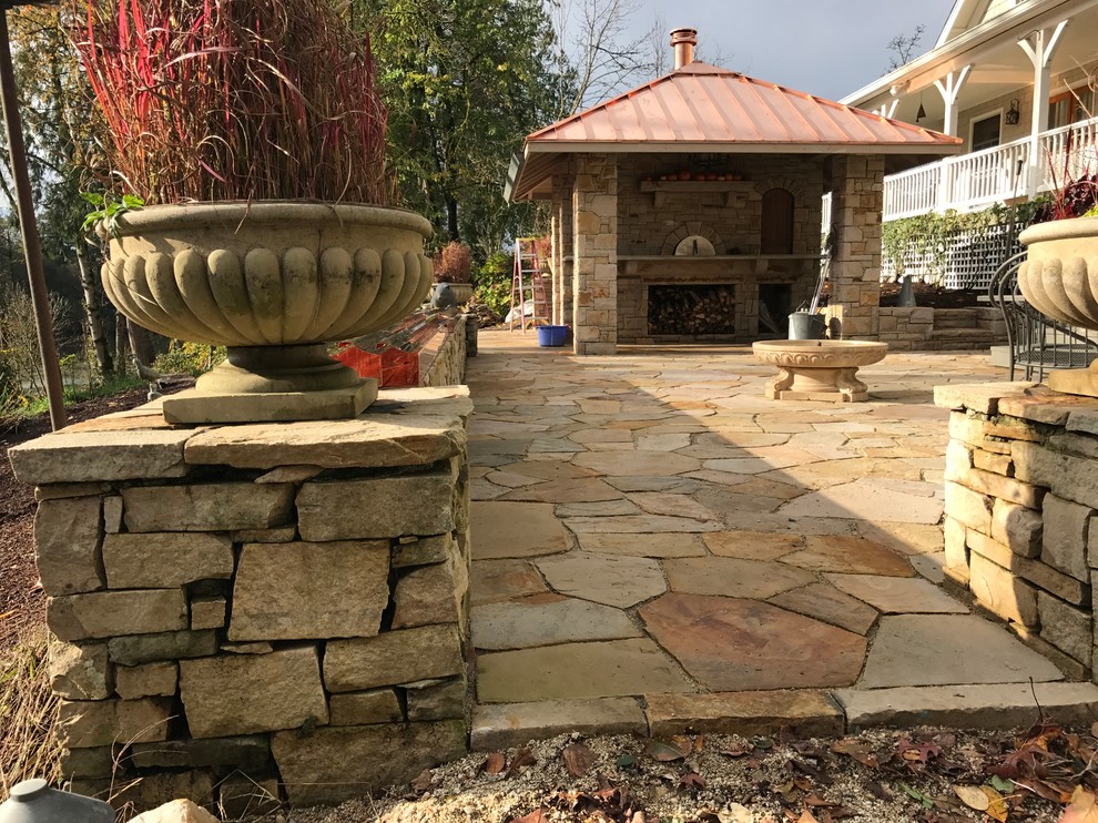 The Pizza Pavilion - Rustic - Patio - Portland - by American Stone | Houzz