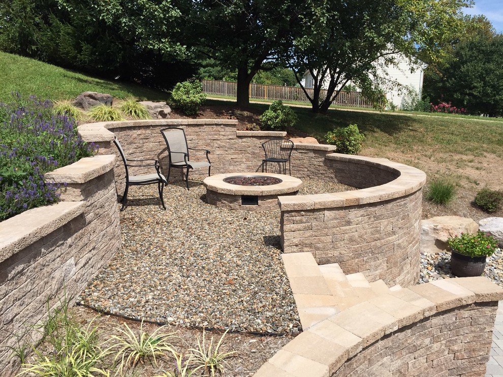 Tiered Backyard Patio - Patio - Baltimore - by Carroll Landscaping, Inc ...