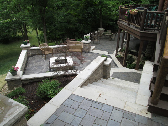 Tiered Steps - Traditional - Patio - Other - by Lowenoak Landscape ...