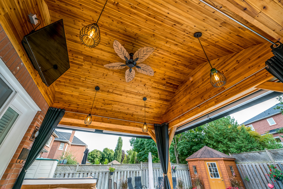Traditional Attached Gazebo Build - Traditional - Patio - Toronto - by ...
