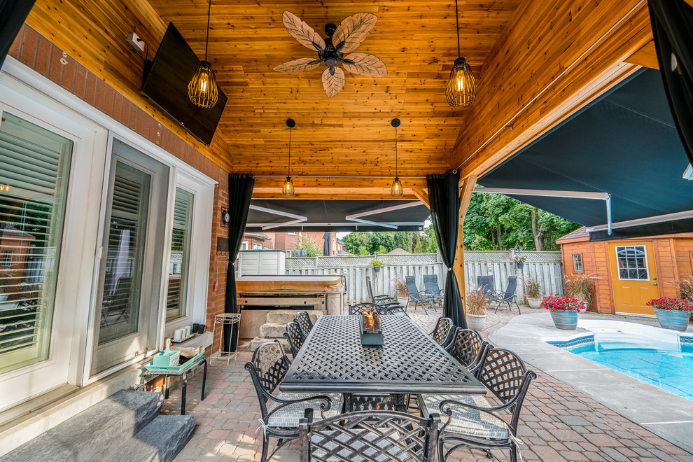 Traditional Attached Gazebo Build - Traditional - Patio - Toronto - by ...