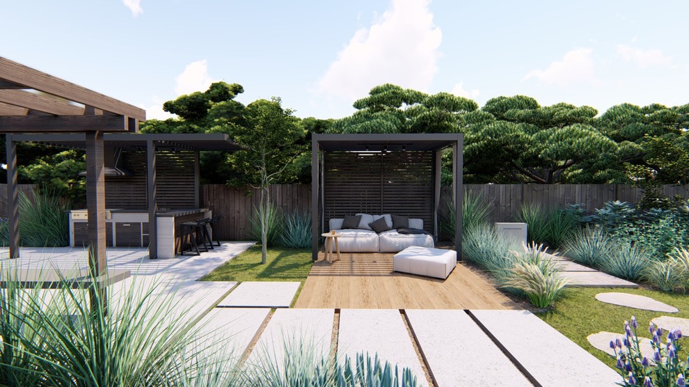 Transforming an Empty Backyard | Dry Tolerant Landscaping ...