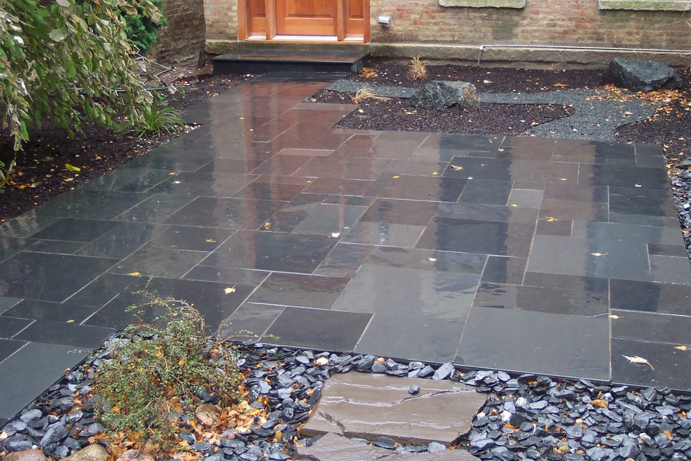 Travertine & Slate Pavers - Contemporary - Patio - Chicago - by London ...