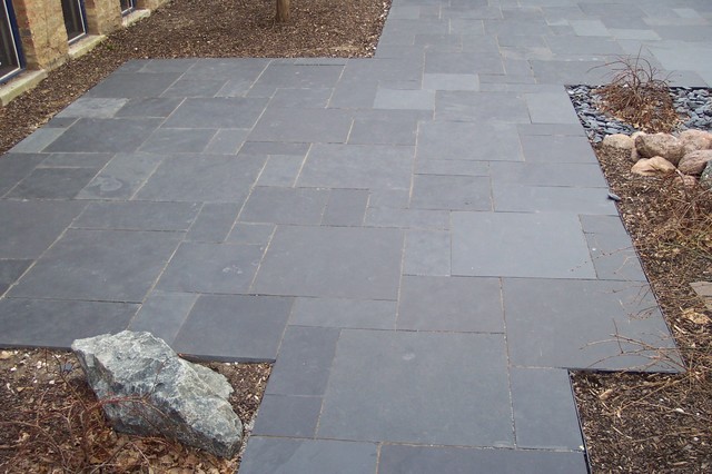 Travertine & Slate Pavers - Contemporary - Patio - Chicago - by London ...