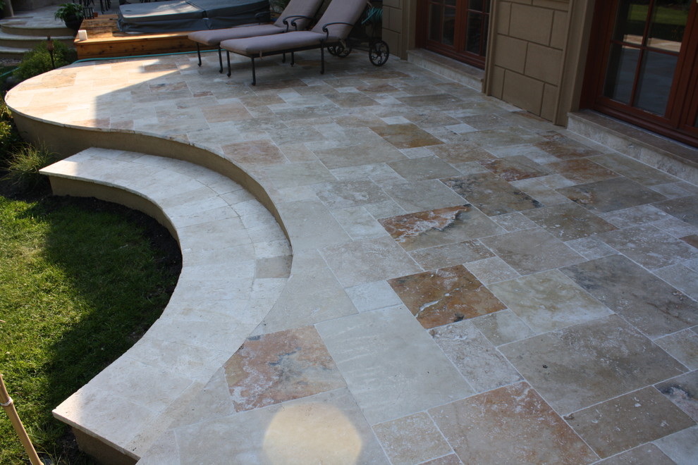 TRAVERTINE PAVER PATTERN - Contemporary - Patio - New York - by ...