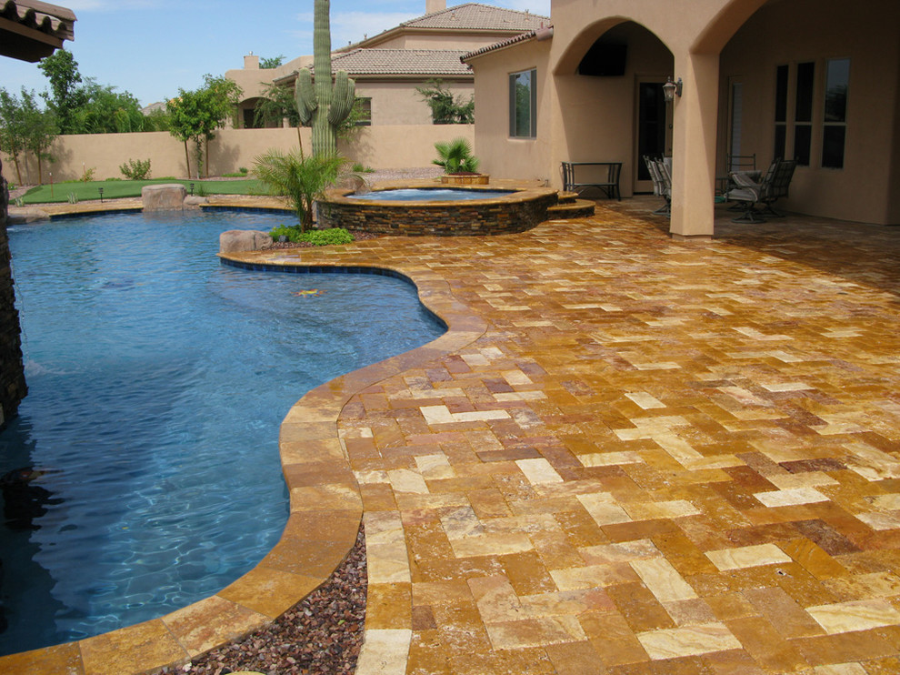 Travertine Pavers - Mediterranean - Patio - Houston - by Travertine ...