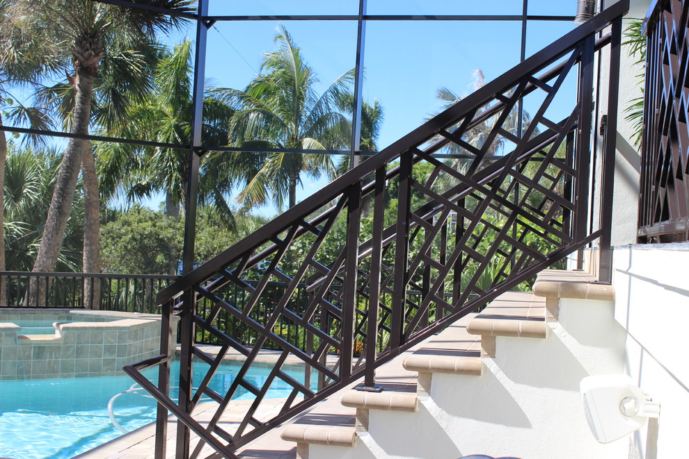 Tropical Veranda - Exterior Aluminum Rail - Tropical - Patio - Other ...