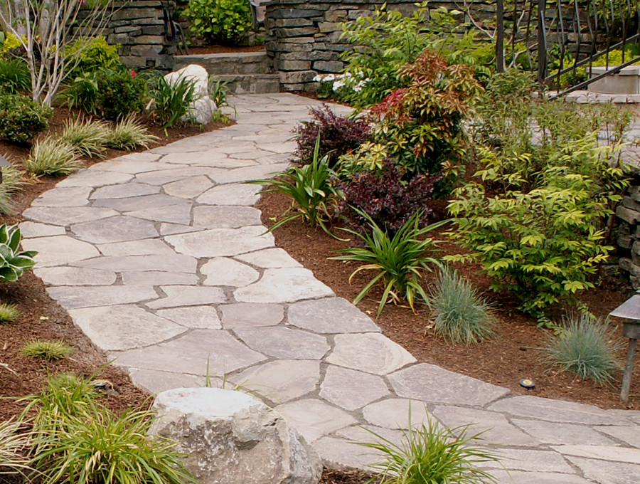 Trout Creek Stepstone Walkway - Traditional - Patio - Portland - by ...