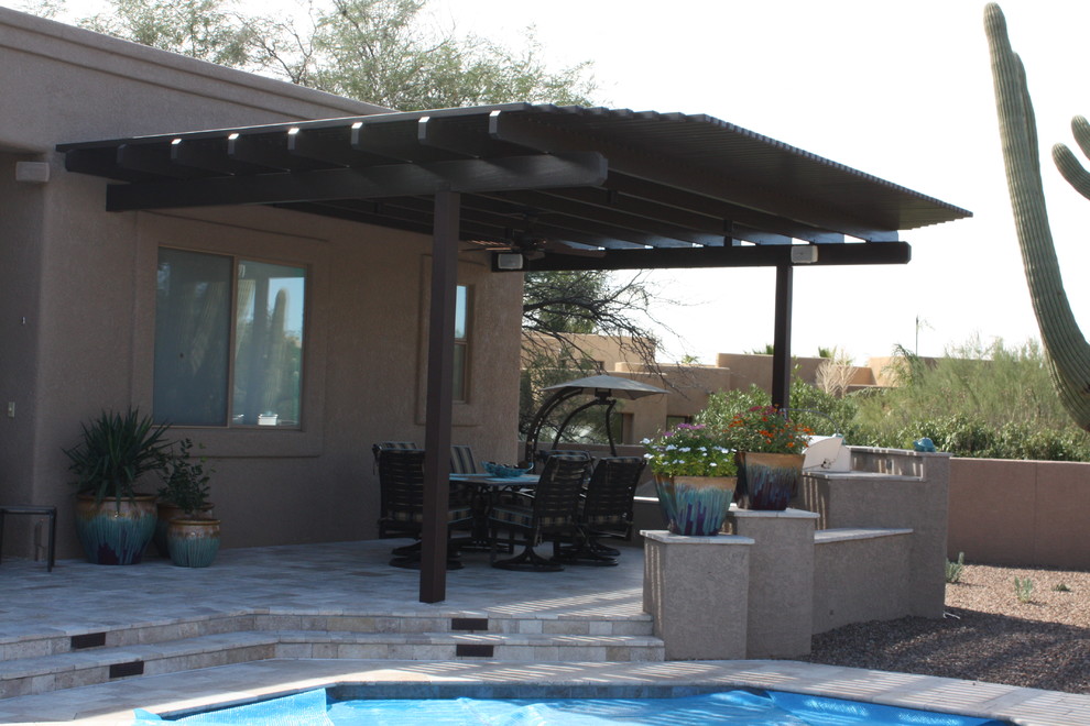 Tucson Travertine - Traditional - Patio - Phoenix - by Santa Rita ...