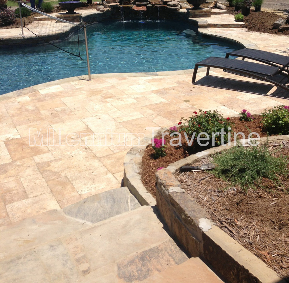 Tuscan Blend Travertine Pavers - Traditional - Patio - Austin - by ...