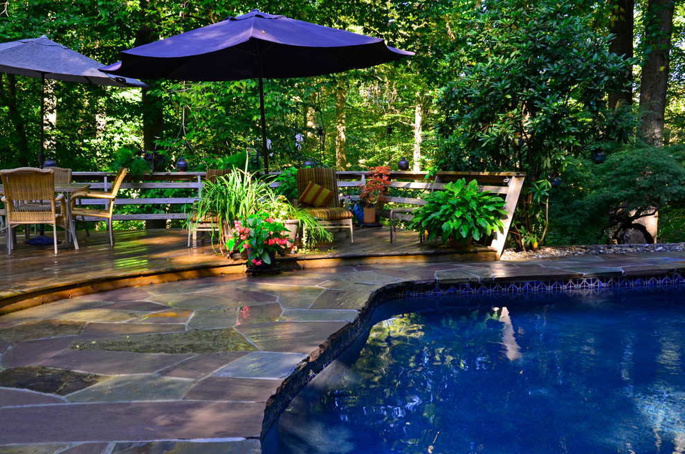 Upper Marlboro Flagstone Pool Patio - Terrasse et Patio - Washington, D ...