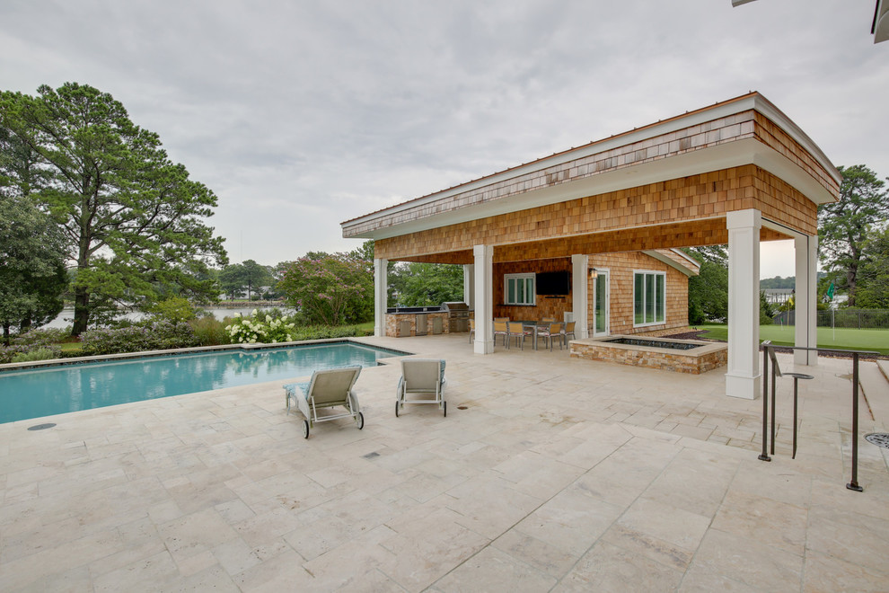 Upscale Pool House Addition in Hampton, Virginia - Contemporary - Patio ...