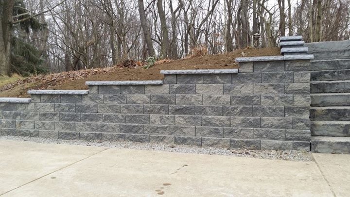 Versa Lok Wall and Rocka Steps - Modern - Courtyard - Other - by User ...