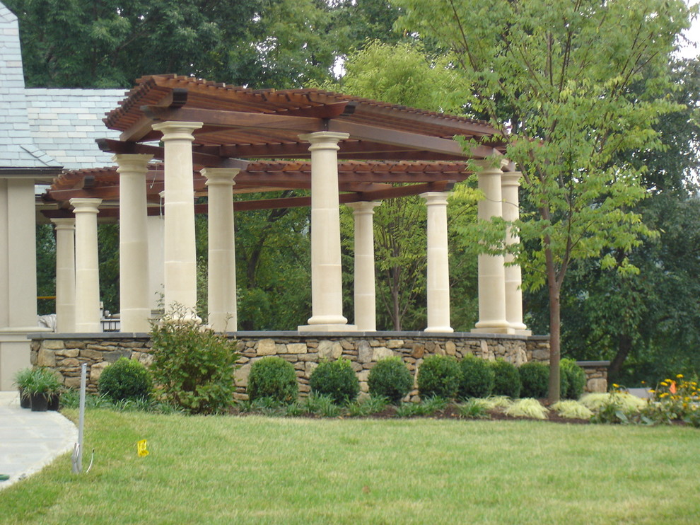 View of Pergola - Traditional - Patio - Philadelphia - by Karen Beam ...