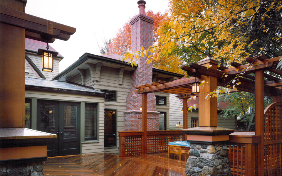 View of Sunspace, Pavillion and Deck - Craftsman - Patio - Boston - by ...