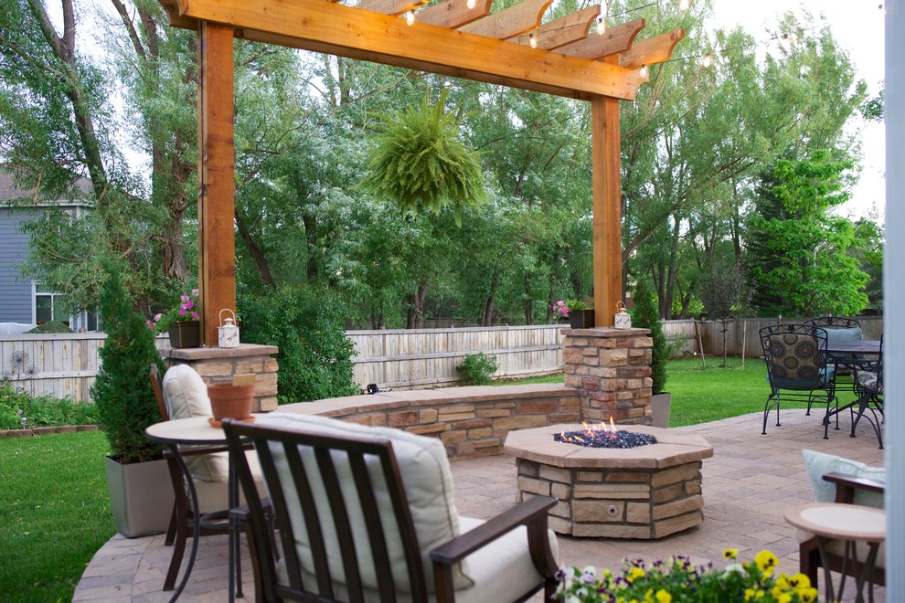 Pergola and Brick Pavers - Traditional - Patio - Denver - by Kona ...