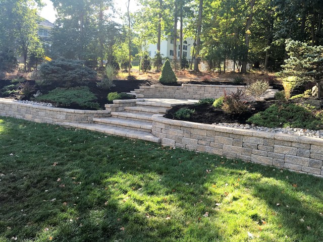 Warren, NJ - Two-Tier Backyard - Traditional - Patio - New York - by ...