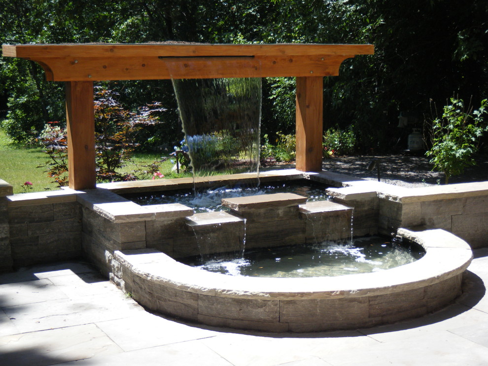 Waterfall Contemporary Patio Design