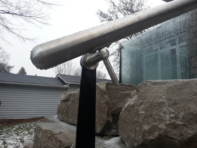 Waterfront patio glass railing - Patio - Toronto - by Thommoknockers ...