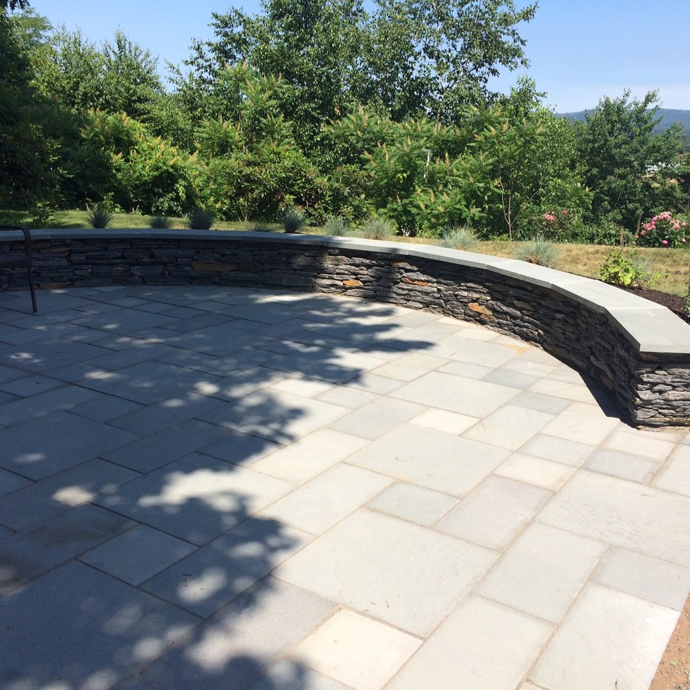Westfield Natural Stone Sitting Wall and Patio - Traditional - Patio ...