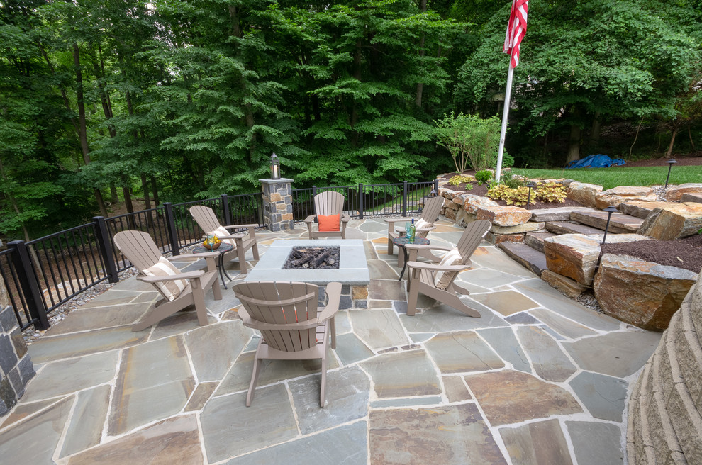 Wet-Laid Irregular Patio - Patio - Wilmington - by DiSabatino ...