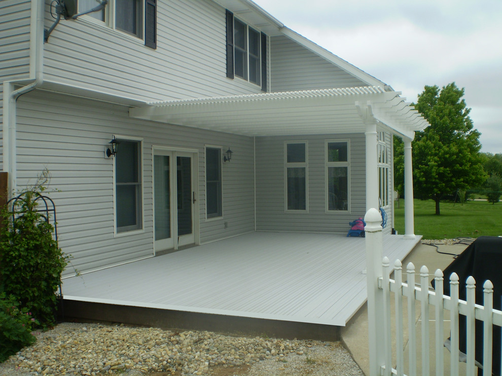 White Vinyl Pergola - Traditional - Patio - Indianapolis - by DHM ...