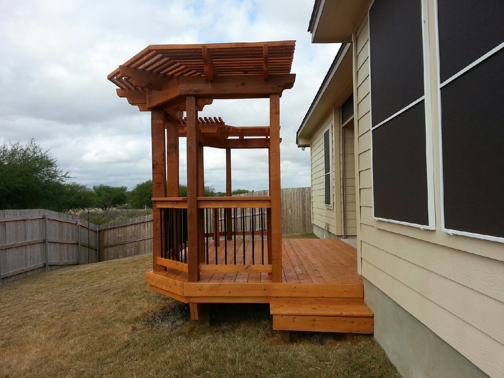 Wilson Family Custom Built Patio Deck - Rustic - Patio - Austin - by ...