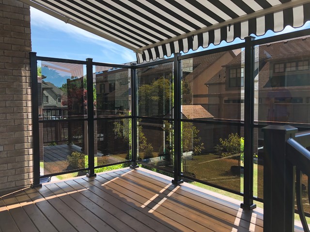 Windbreak - Privacy Railing Glass - Minimalistisch - Patio - Toronto ...