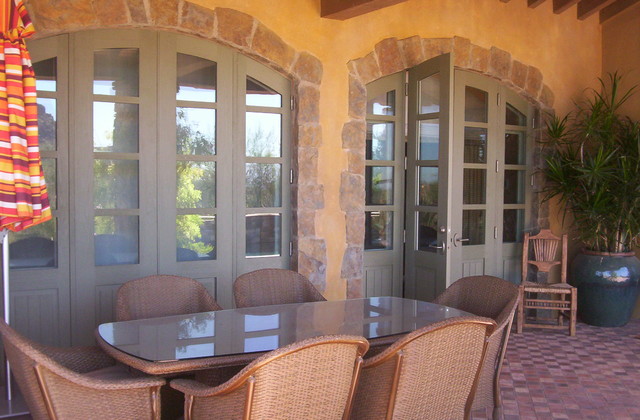 Wood windows and doors - Patio - Phoenix - by Janus Custom Building ...