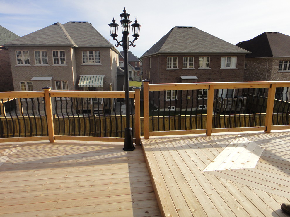 Wrought Iron Railings and Cedar Deck - Modern - Patio - Toronto - by M ...