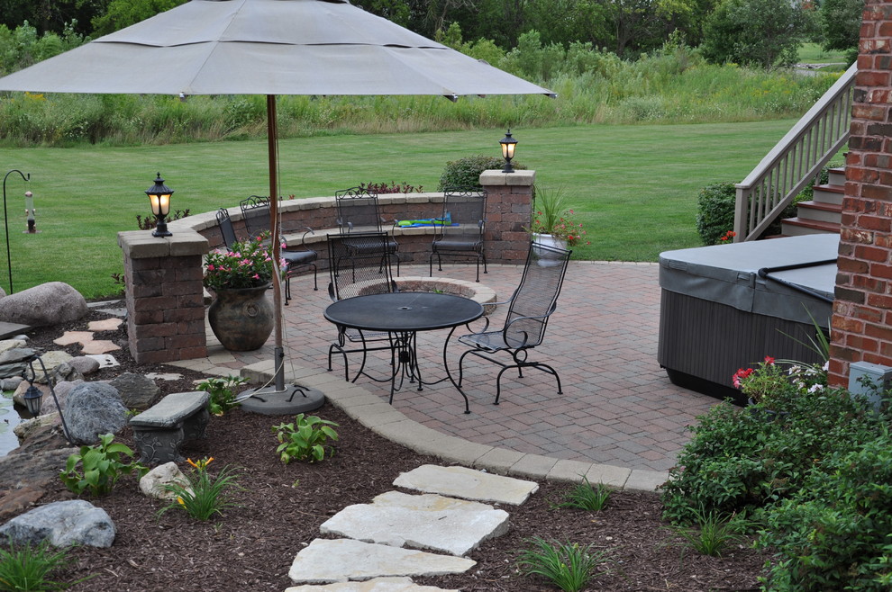 Yorkville - Outcropping Steps and Pond with Waterfall - Traditional ...