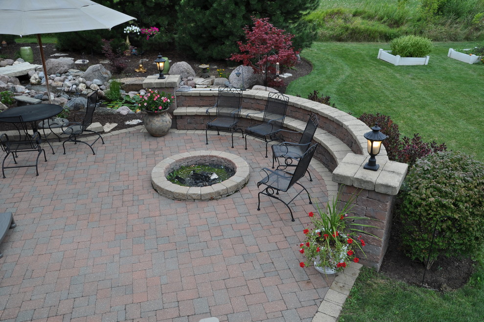 Yorkville - Outcropping Steps and Pond with Waterfall - Traditional ...