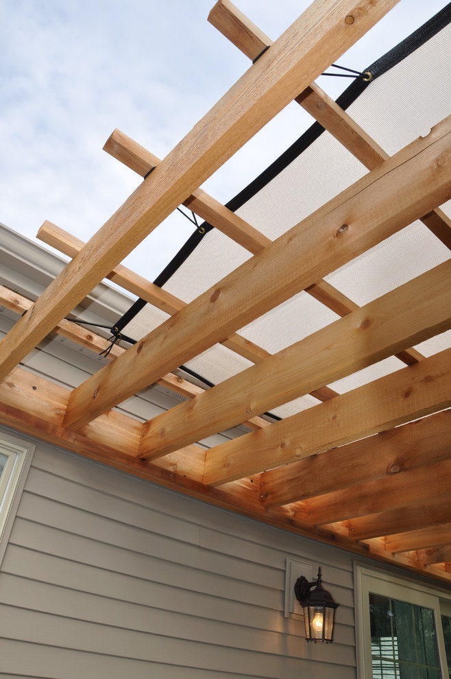 Yorkville - Pergola with Seat Wall & Driveway Borders - Traditional ...