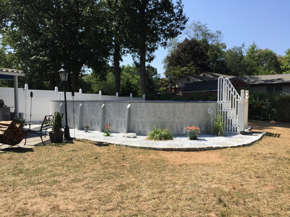 16 x 28 x 52 Above Ground Radiant Pool with built in steps - Pool ...