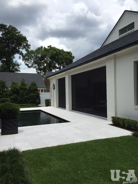 16x16 Sand Blast Pearl Marble Pavers - Modern - Pool - Orlando - by USA ...