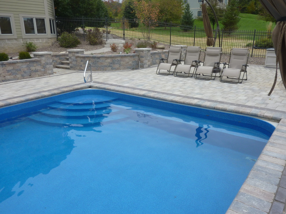 18' x 40' Inground Swimming Pool with Auto Cover & Stone Pavers - Pool ...