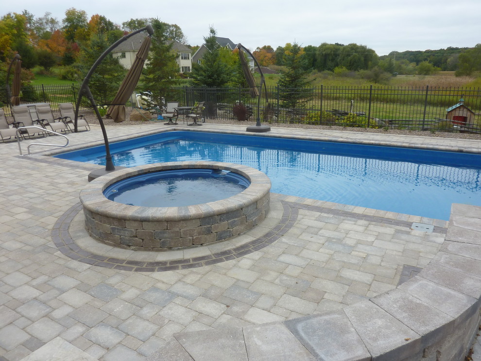 18' x 40' Inground Swimming Pool with Auto Cover & Stone Pavers - Pool ...