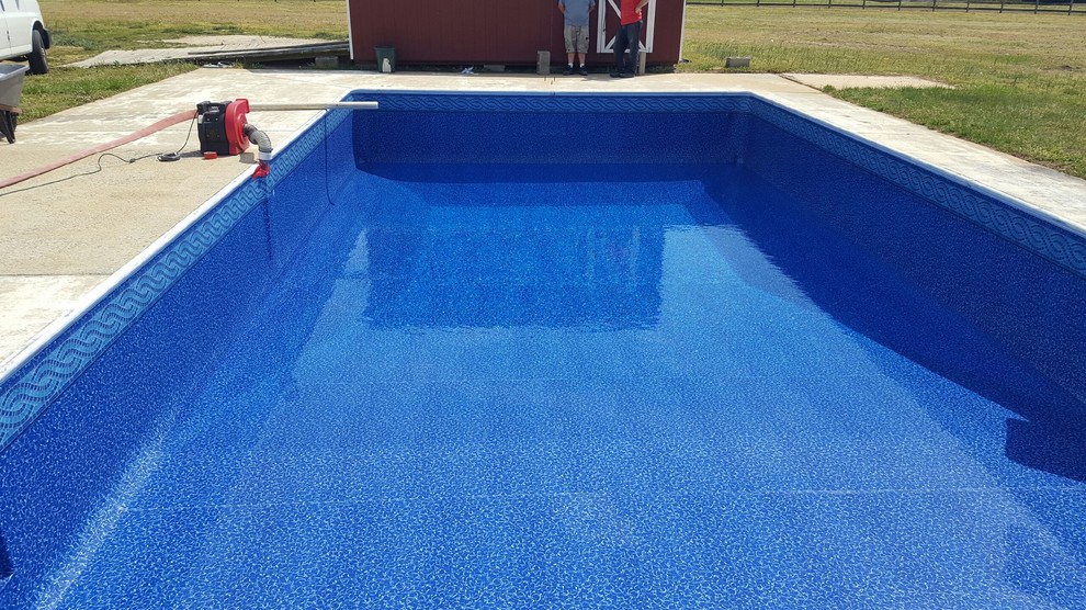 20' x 40' Inground liner replacement with walk-in steps & vermiculite ...