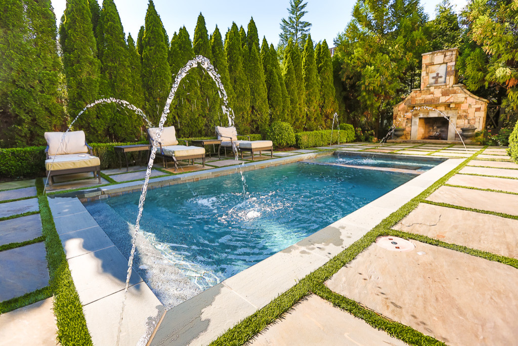 Small Pool Stone Homes