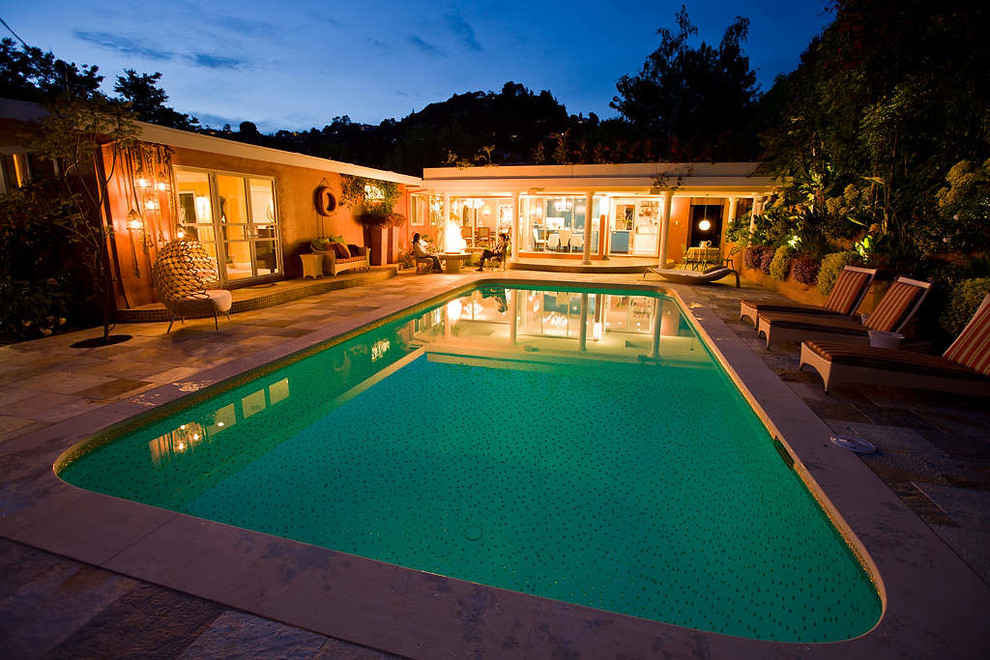24k Gold Accented Glass Tiled Pool - Traditional - Pool - San Francisco ...