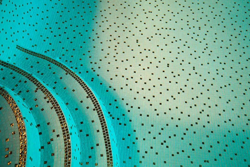 24k Gold Accented Glass Tiled Pool - Traditional - Pool - San Francisco ...