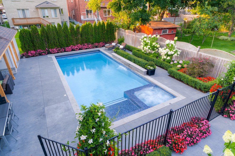 6. Custom Concrete Pool & Spa - North York - Transitional - Pool ...